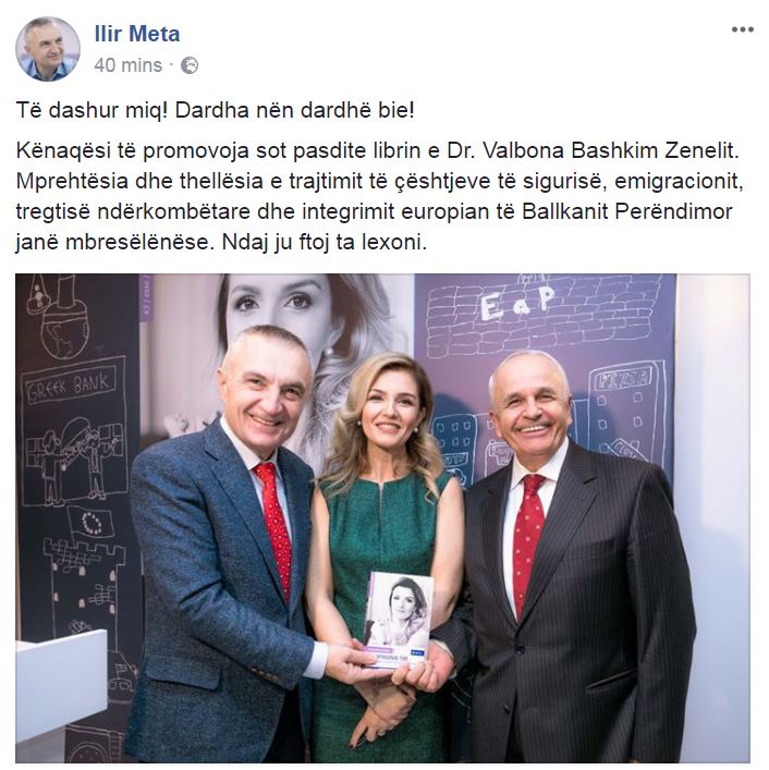 Valbona Zeneli, bashkëshortja e ish Ministrit të Brendshëm promovon ... Valbona Zeneli, bashkëshortja e ish Ministrit të Brendshëm promovon ...